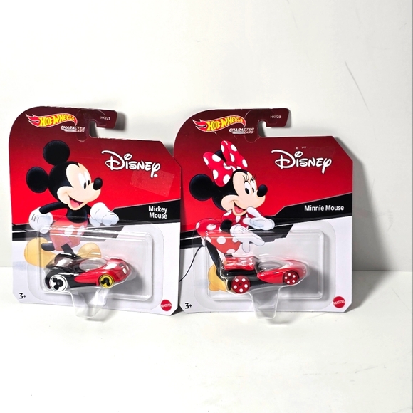 Disney | Toys | Disney Hot Wheels Mickey And Minnie Mouse 2 Cars New ...